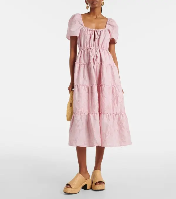 GANNI Jacquard Midi Dress