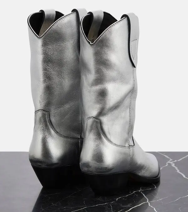Isabel Marant Étoile Duerto Metallic Leather Cowboy Boots