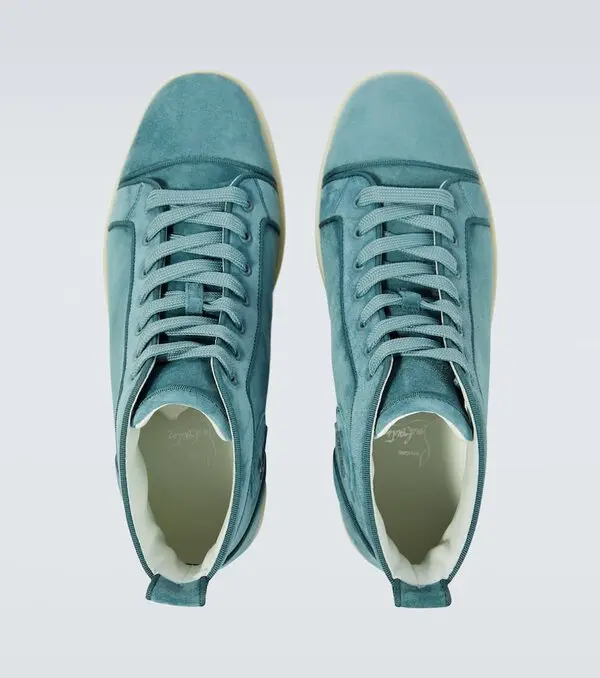 CHRISTIAN LOUBOUTIN Louis Suede High Top Sneakers