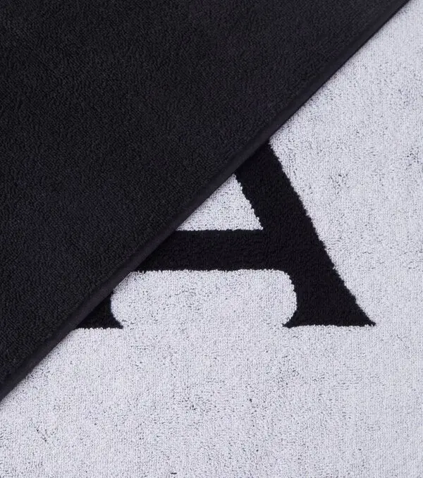 Alaïa Logo Jacquard Cotton Beach Towel