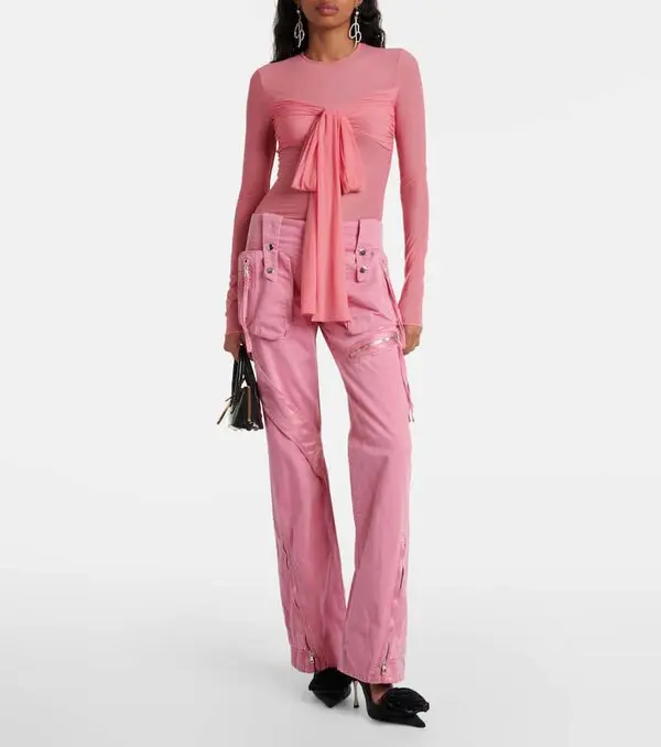 Blumarine Low-rise Straight Cargo Jeans