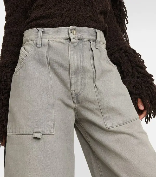 Attico Effie High-rise Barrel-leg Jeans