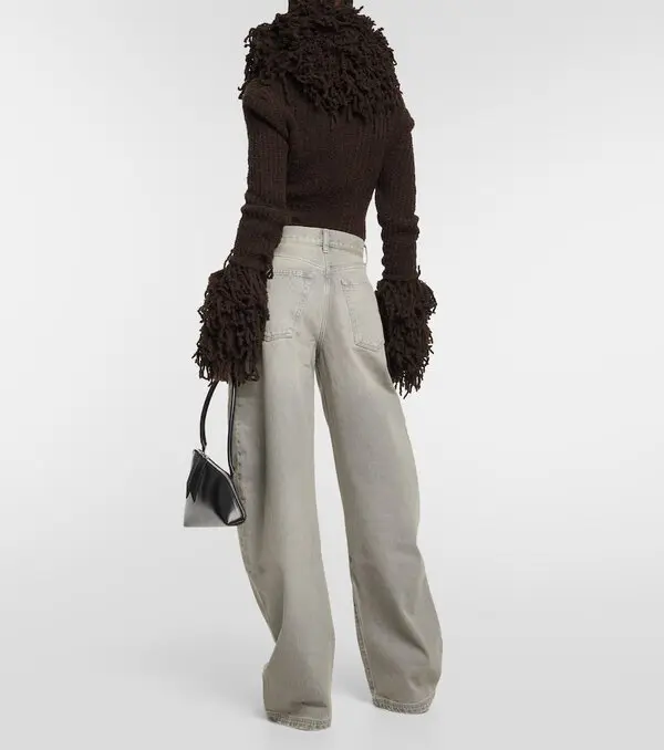 Attico Effie High-rise Barrel-leg Jeans