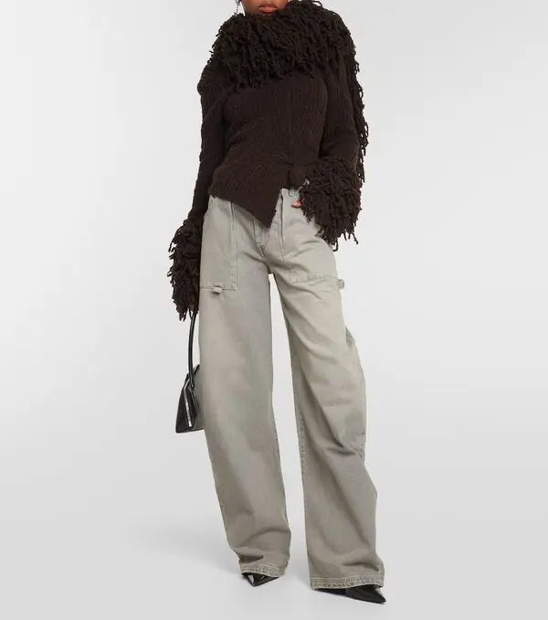 Attico Effie High-rise Barrel-leg Jeans