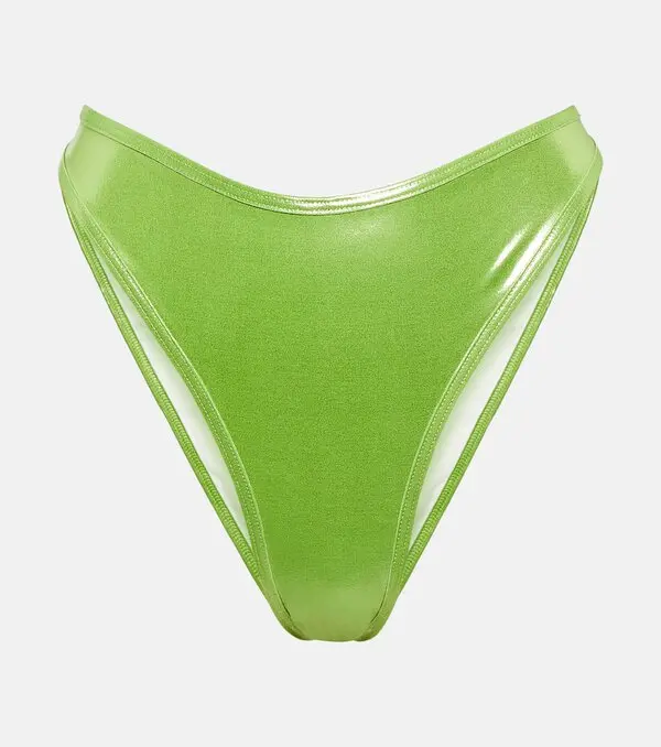 REINA OLGA Coolio Lame Bikini Bottoms - Green