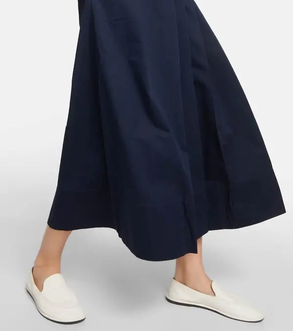 Co Strapless Cotton And Silk Midi Dress