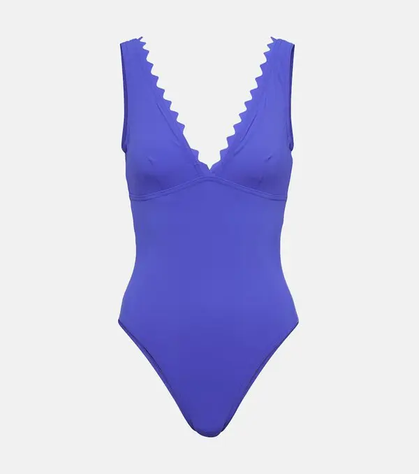 KARLA COLLETTO Scalloped Swimsuit - Purple
