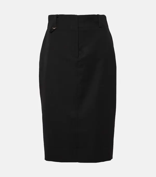 Jacquemus La Jupe Bari Virgin Wool Midi Skirt