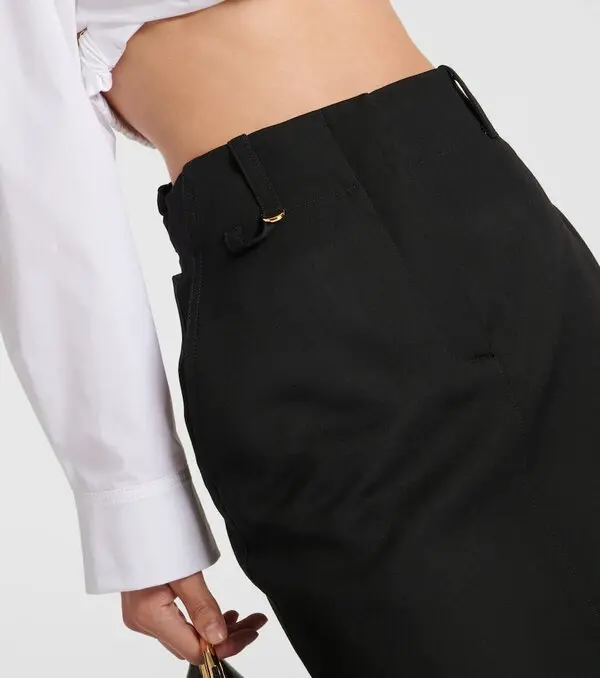 Jacquemus La Jupe Bari Virgin Wool Midi Skirt