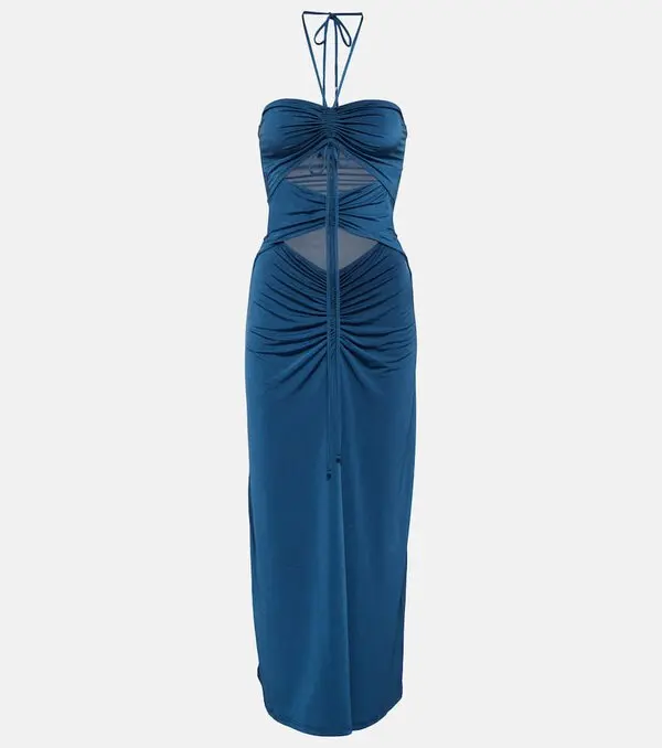 Jade Swim Kira Halterneck Midi Dress - Blue