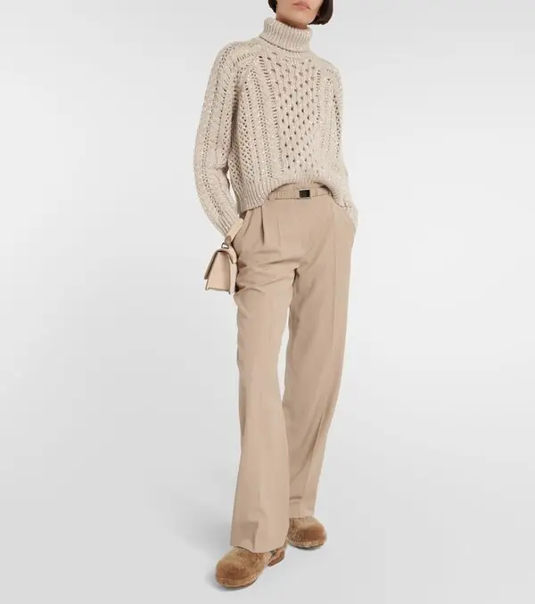 Brunello Cucinelli High-rise Straight Pants