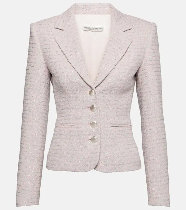 Alessandra Rich Sequined Tweed Blazer
