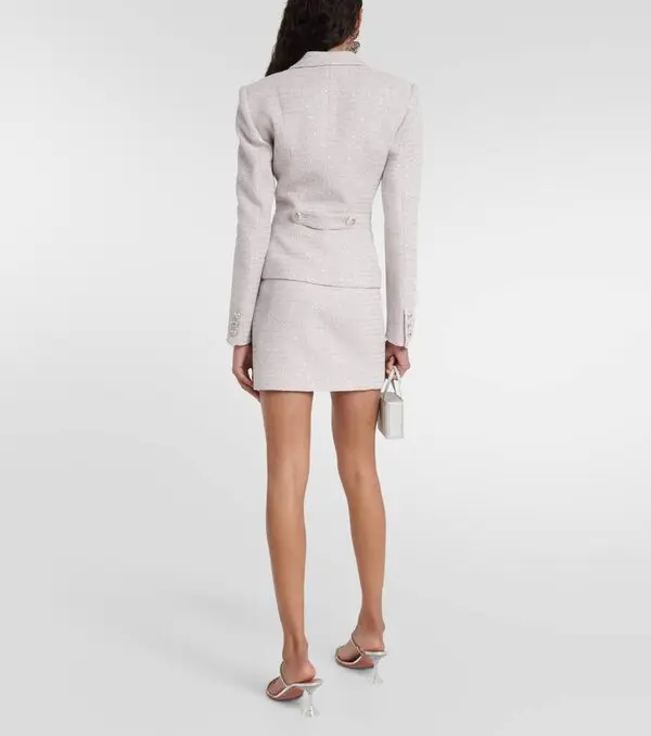 Alessandra Rich Sequined Tweed Blazer