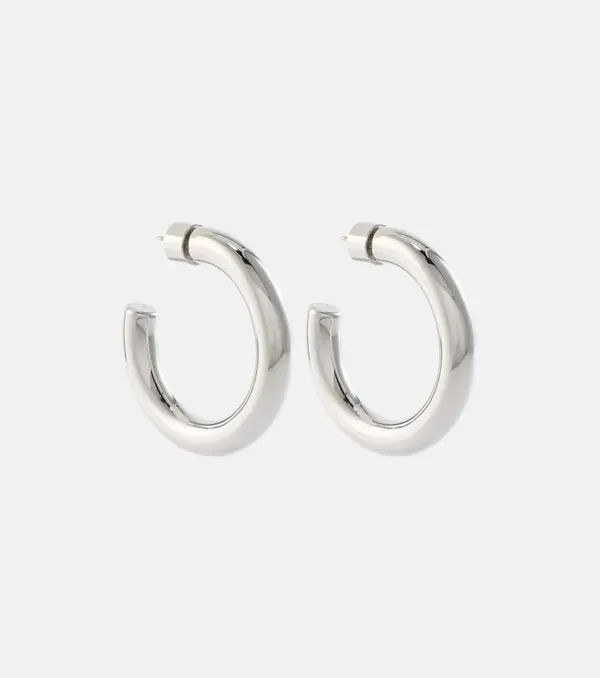 JENNIFER FISHER Samira Mini 14kt Gold-plated Hoop Earrings - Silver