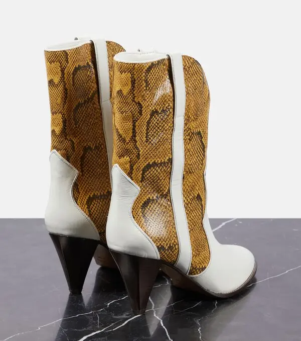 Isabel Marant Witney Snake-effect Leather Ankle Boots
