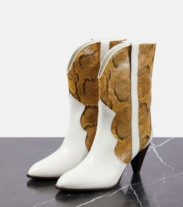 Isabel Marant Witney Snake-effect Leather Ankle Boots