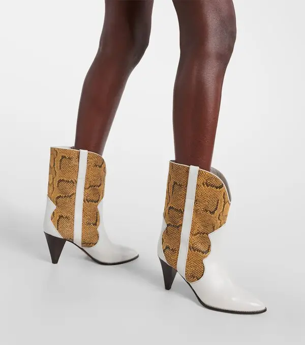 Isabel Marant Witney Snake-effect Leather Ankle Boots