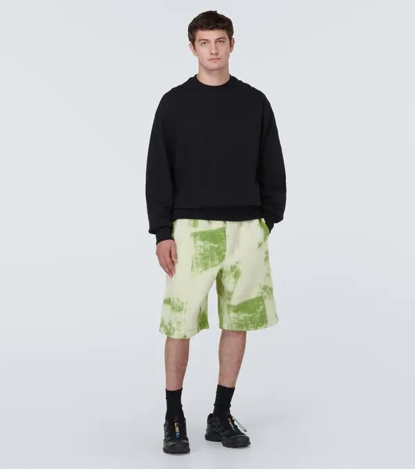 Y3 Printed Wool-blend Shorts