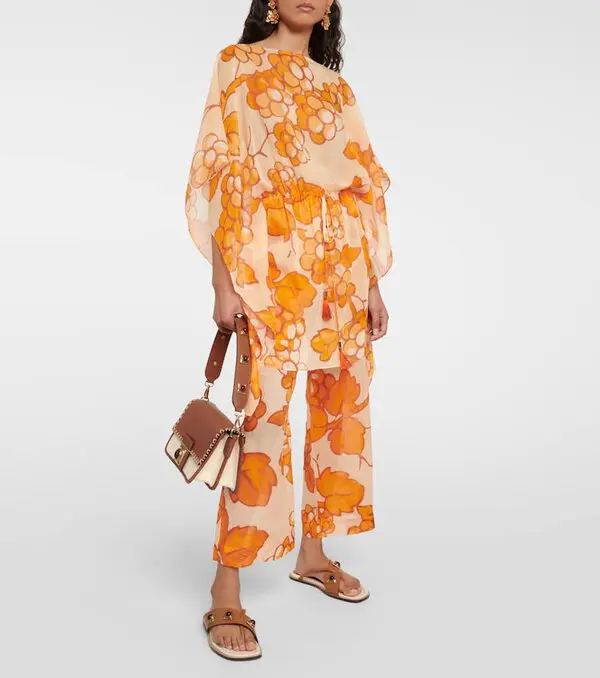Etro Printed Ramie Trousers