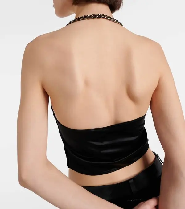 DIDU Chain-detail Velvet Vest