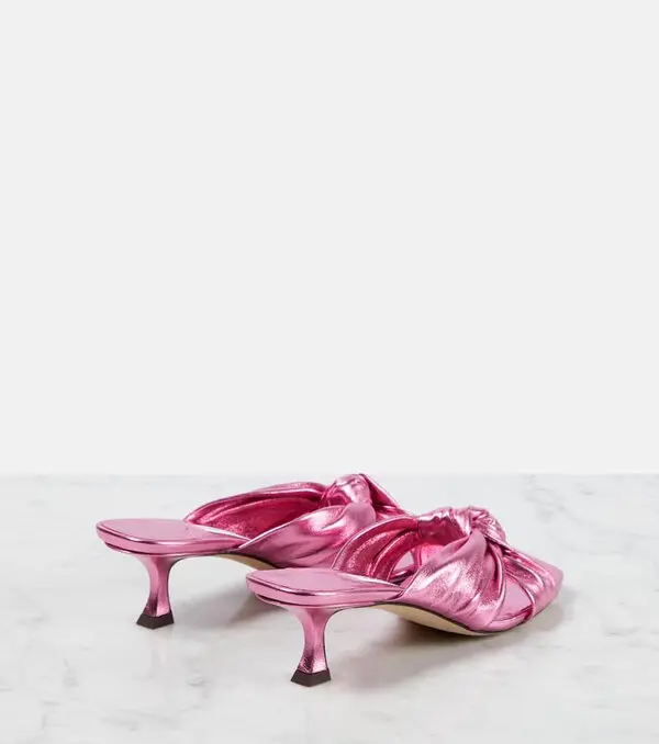 JIMMY CHOO Metallic Leather Mules