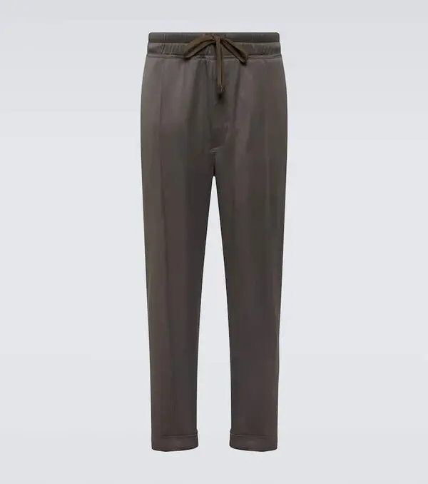 TOM FORD Cady Tapered Trousers - Brown