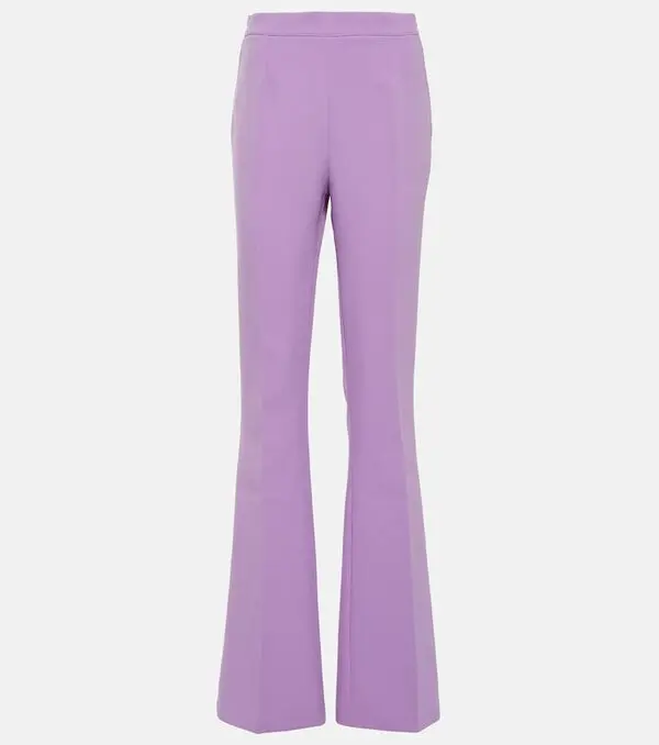 Safiyaa Alexa High-rise Flared Crepe Pants - Purple