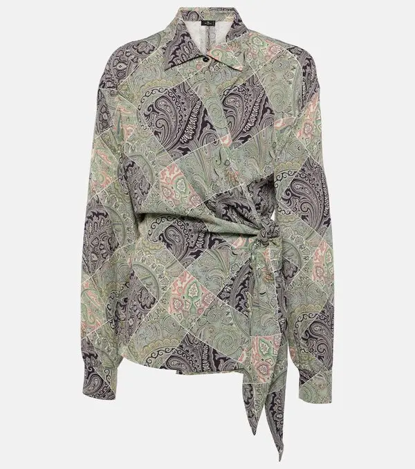 Etro Printed Wrap Top