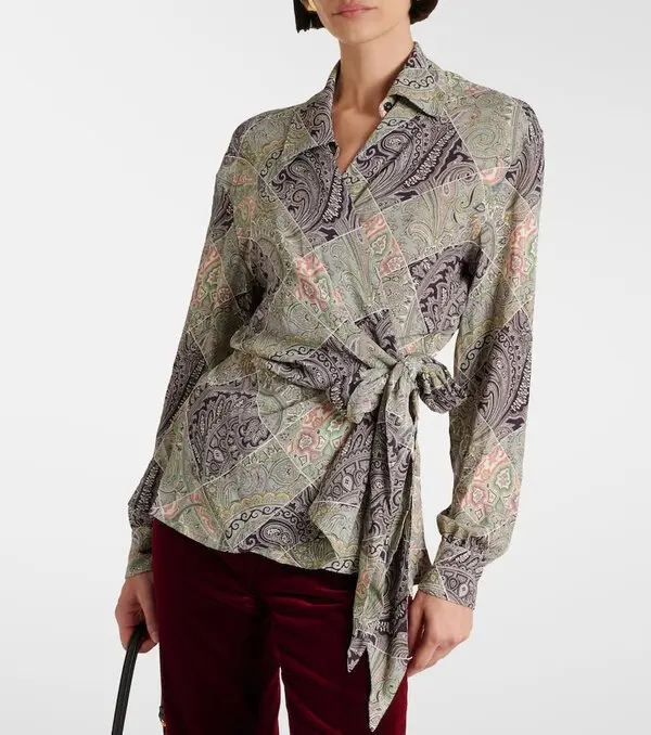 Etro Printed Wrap Top