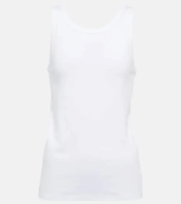 THE ROW Frankie Cotton Jersey Tank Top - White