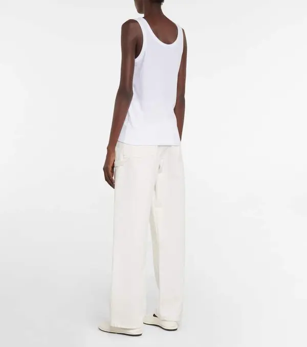 THE ROW Frankie Cotton Jersey Tank Top - White
