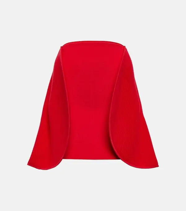 Victoria Beckham Paneled Jersey Miniskirt