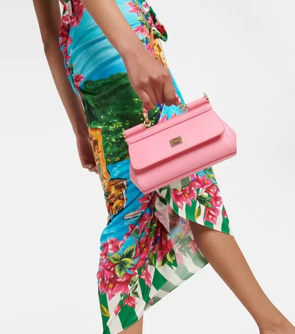 Dolce & Gabbana Portofino Silk Midi Skirt