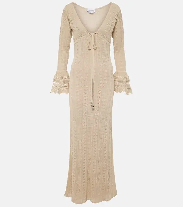 Blumarine Crochet Maxi Dress - White
