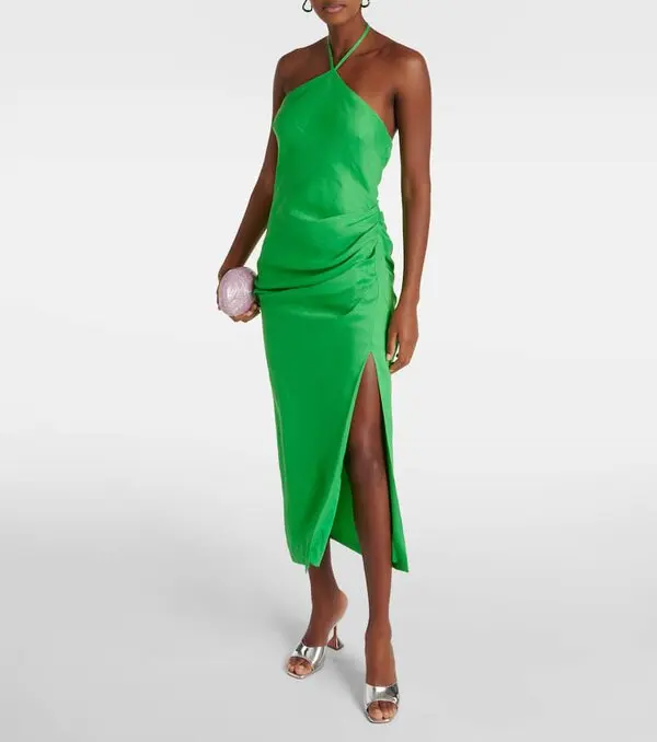 Simkhai Hansel Halterneck Linen Midi Dress