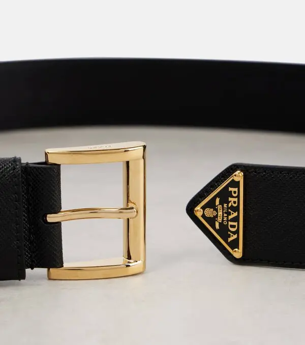 Prada Logo Leather Belt