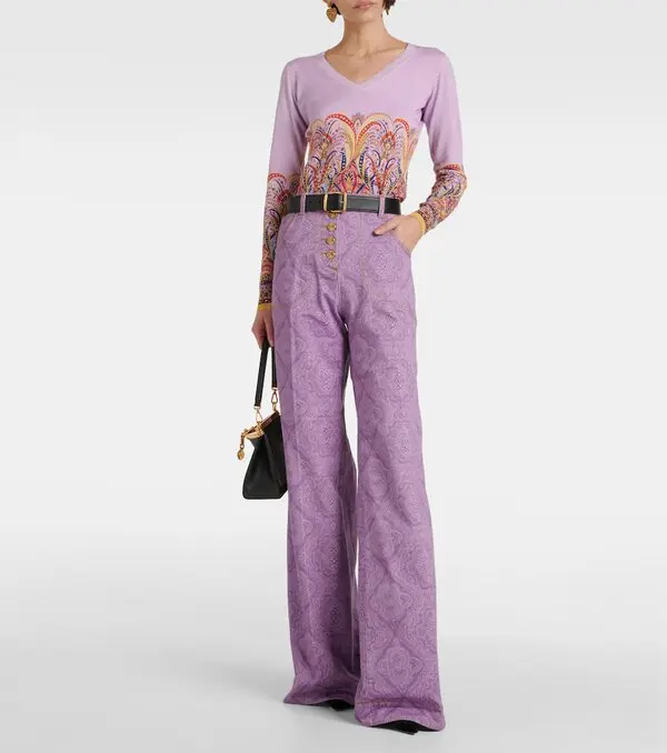 Etro Printed Silk-blend Sweater