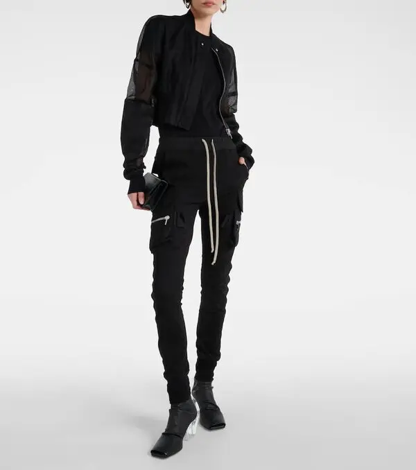 Rick Owens Stretch Leather Ankle Boots