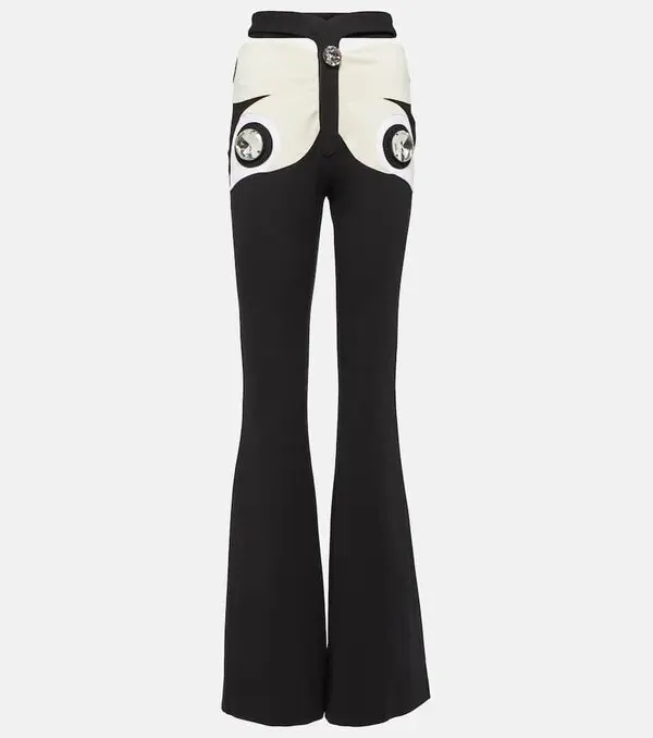AREA Butterfly Crystal-embellished Pants