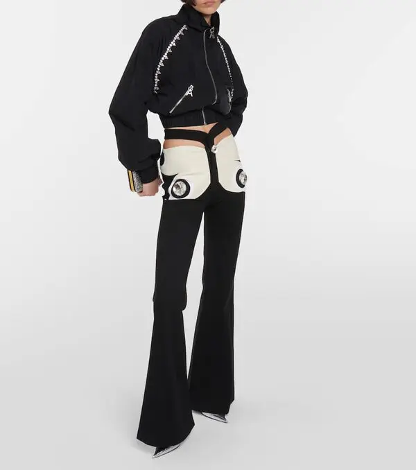 AREA Butterfly Crystal-embellished Pants