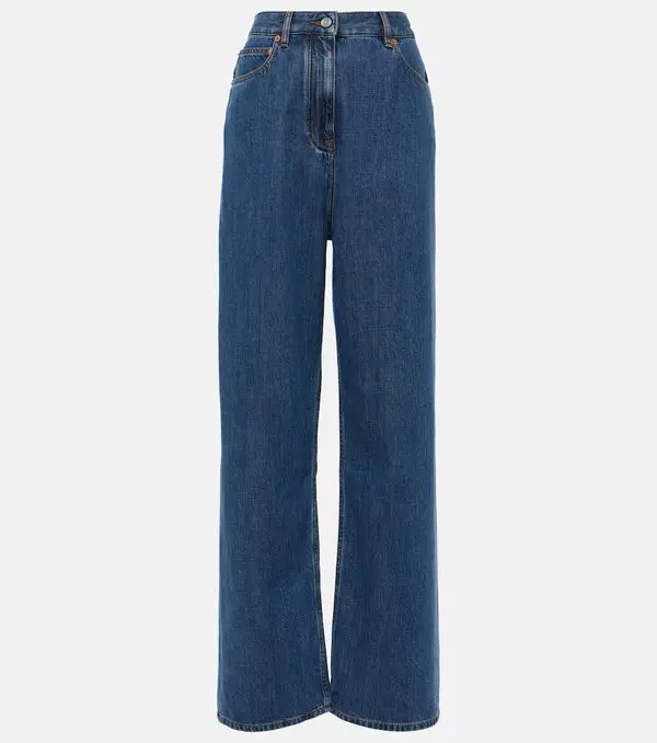 Valentino Garavani High-rise Wide-leg Jeans