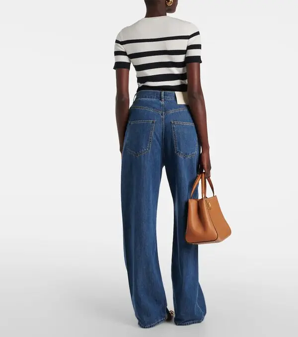 Valentino Garavani High-rise Wide-leg Jeans