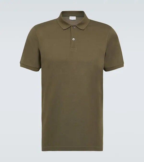 Sunspel Cotton Pique Polo Shirt - Green