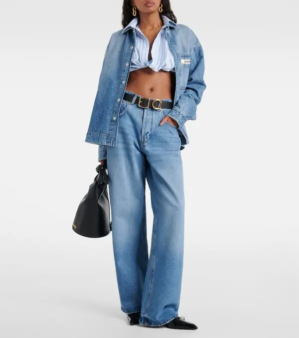 Jacquemus Le De-nimes Wide-leg Jeans - Blue