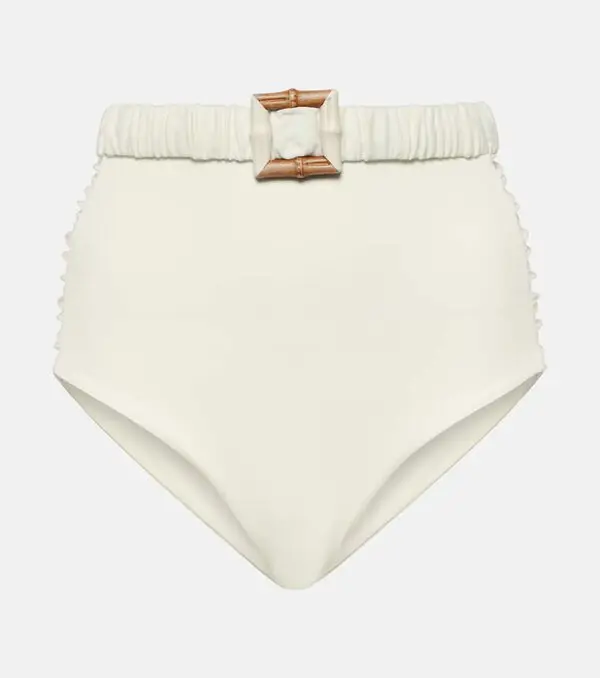 Johanna Ortiz High-rise Bikini Bottoms - Beige