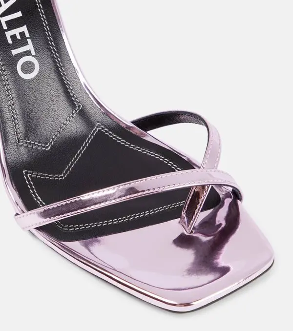 NODALETO Angel Metallic Leather Mules
