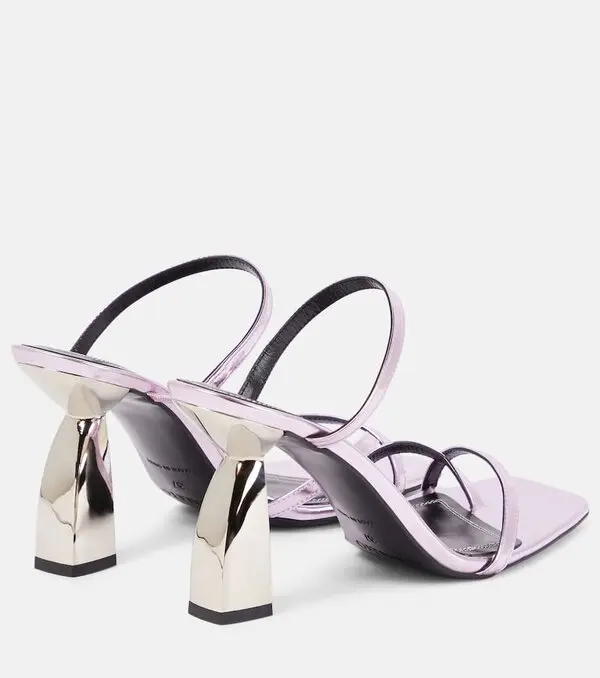 NODALETO Angel Metallic Leather Mules