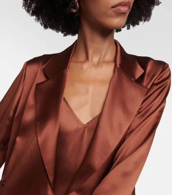 JOSEPH Joubert Satin Wrap Blazer - Brown