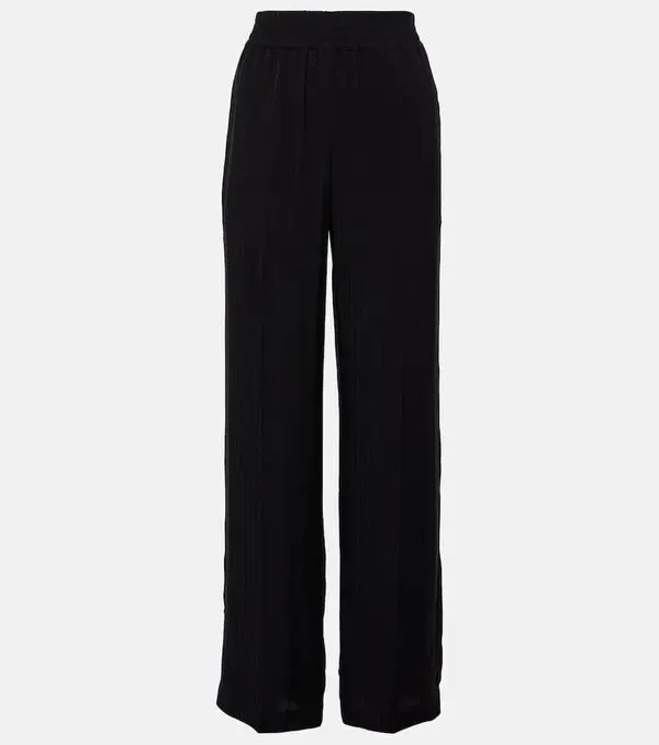 Victoria Beckham Gathered Pajama Pants - Black