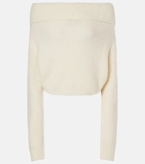 Christopher Esber Off-shoulder Bouclé Sweater